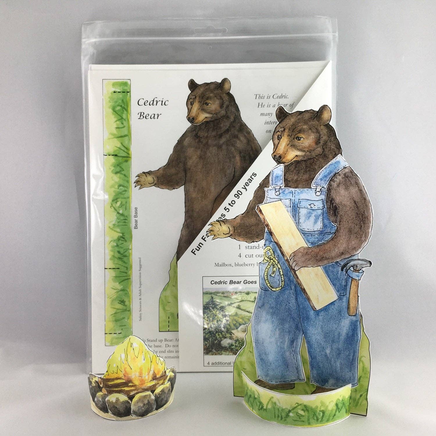 #3000 - Cedric Bear Paper Doll Kit – Woolly Bear Books and Gifts